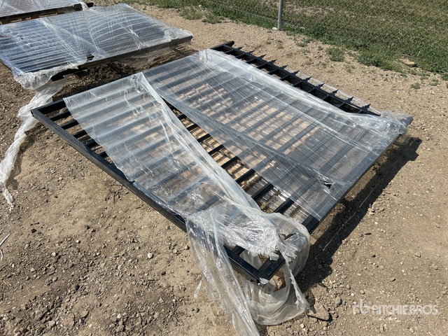 2025 SKLP SK-14BL 14 ft x 7 ft 5 in Wrought Iron Bi-Parting Driveway ...