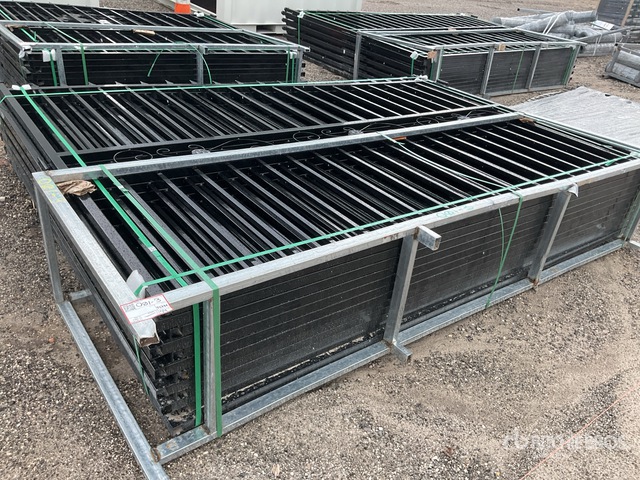 Quantity of (6) 2025 SKLP SK-T20 20 ft x 7 ft Wrought Iron Bi-Parting ...