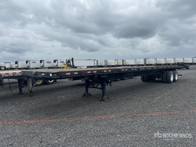 2007 Manac 12348A00 T/A 48 ft - 80 ft Extendable Flatbed Trailer ...
