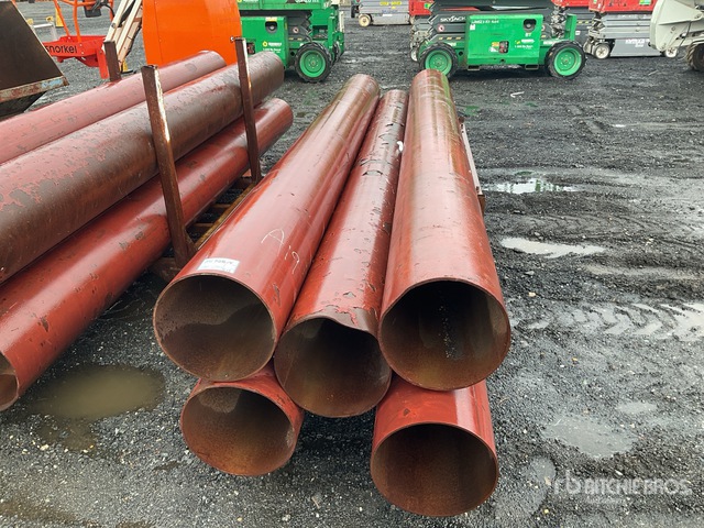 Quantity of (5) 14 in x 14 ft OD Pipe w/Rack | Ritchie Bros. Auctioneers