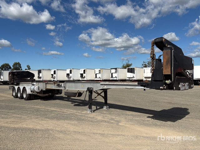 2006 Steelbro 14.8 m Tri/A Extendable Side Loading Container Trailer ...