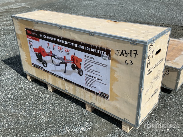 TMG Industrial GLS34 Gasoline Tow-Behind Log Splitter (Unused ...