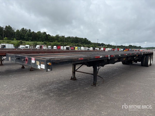 1990 Fontaine TP-3-4575SL 45 ft T/A 45 ft Extendable Flatbed Trailer ...