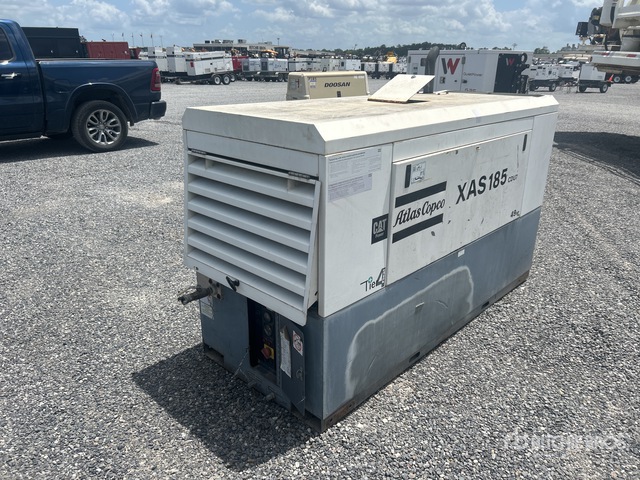 2016 Atlas Copco 185CD Utility 185 cfm Skid-Mounted Air Compressor ...