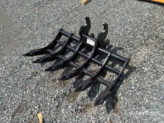 Bully Dog Equipment 36 in Q/C Excavator Rake - Fits Deere / Hitachi ...