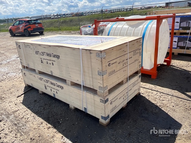 KJ K4525 45 ft x 25 ft Double Garage Steel Barn Shed | Ritchie Bros ...