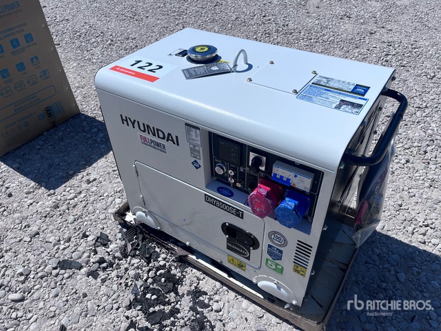 2023 Hyundai DHY8500SE-T 7.9 kVA Portable Generator Set (Unused ...