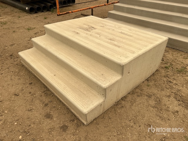 72 in x 48 in Three-Step Deep-Landing Concrete Stairs | Ritchie Bros ...