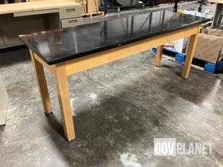 Black Top Lab Table Home Office Business Workshop Garage Shop Furniture ...