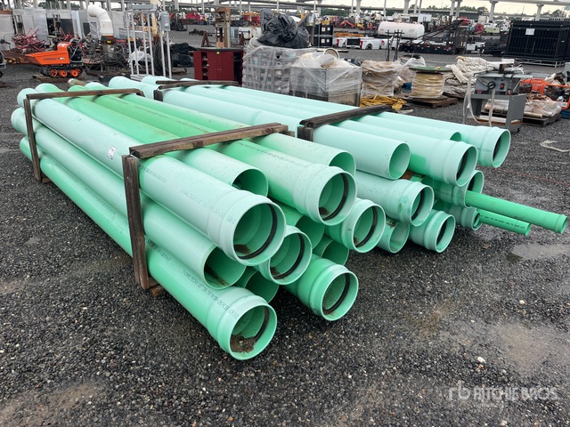 Quantity of (24) Vinyl Tech 10 in PSM SDR-26 14 Ft PVC Sewer Pipe ...