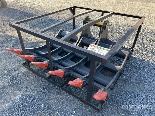 2025 KJ AMK36 1650 mm Q/C Excavator Rake - Fits 30 - 38 ton (Unused ...