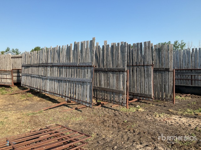 Quantity of (4) Custom Built 30 ft x 8 ft Free Standing Wind Break ...