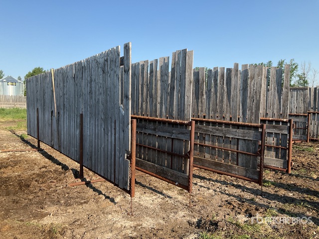 Quantity of (4) Custom Built 30 ft x 8 ft Free Standing Wind Break ...