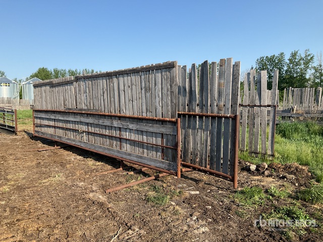 Quantity of (4) Custom Built 30 ft x 8 ft Free Standing Wind Break ...