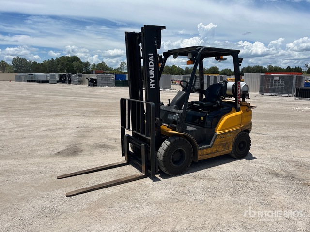 2020 Hyundai 25L-9A 5000 lb Pneumatic Tire Forklift | Ritchie Bros ...
