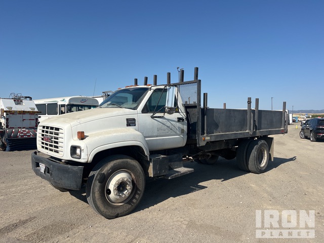 2001 GMC C6500 4x2 Flatbed Dump Truck in Dunnigan, California, United ...