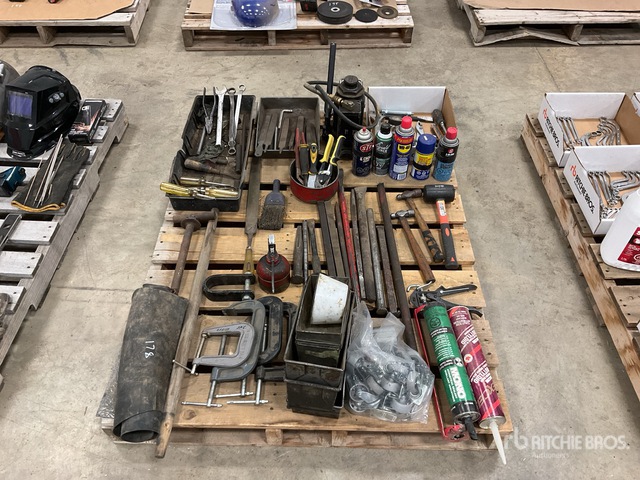 C-Clamps, Caster Wheels, Pry Bars, Pneumatic 20 ton Jack, Wrenches ...