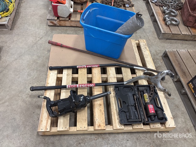 1 in Pneumatic Impact Wrench, Mount/Demount Tire Tool Kit, Pry Bar ...