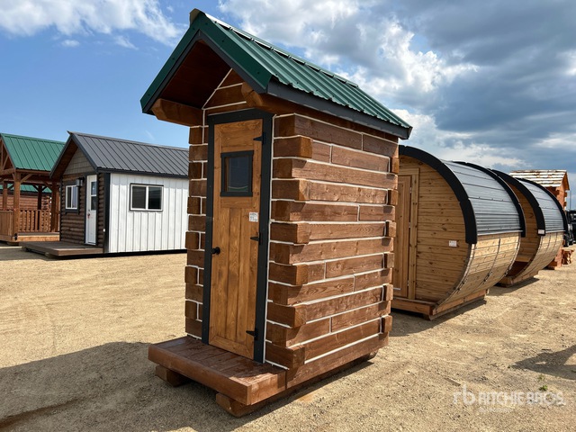 5 ft x 4 ft Skid-Mounted Log Outhouse | Ritchie Bros. Auctioneers