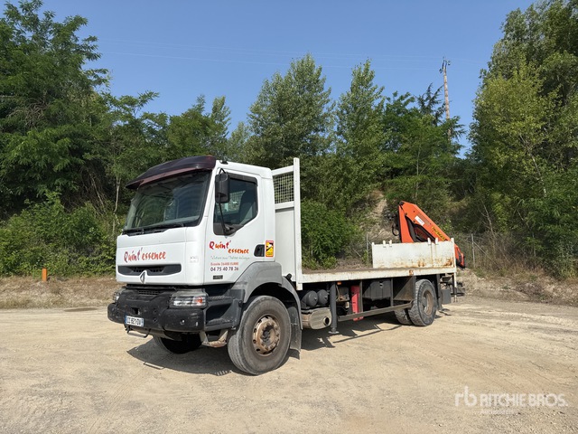 2006 Palfinger PK12000 2590 kg Articulated Boom on 2006 Renault Kerax 370dCi 4x2 Camion Plateau ...