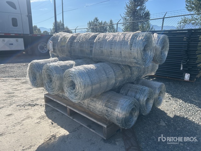 Quantity of (8) 2024 BYT FFC762 330 ft x 4 ft Galvanized Farm Fencing ...