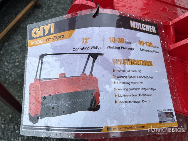 2025 GIYI GY-72pro 72 in Skid Steer Mulcher (Unused) | Ritchie Bros ...