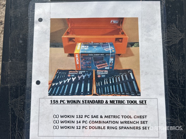 Wokin 158 PC WOKIN Standard & Metric Tool Set- (1) 132 PC SAE & METRIC ...