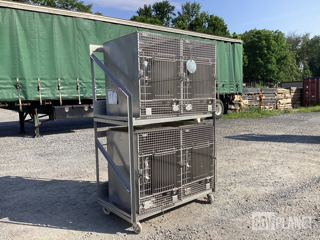 Surplus Lab Products 4-Unit Stainless Steel Animal Cage Enclosure in ...