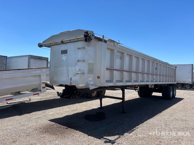 1996 Travis Body & Trailer T-102 38 ft T/A Aluminum Frameless End Dump ...
