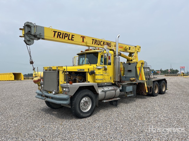 JLG 1400JBT 14 ton Straight Boom on 1986 Pacific P510PS 6x4 Boom Truck ...