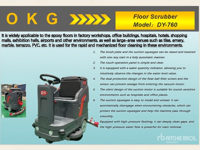 2025 OKG DY-760 Walk-Behind Electric Floor Scrubber (Unused) | Ritchie Bros. Auctioneers