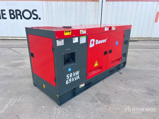 2025 Bauer GFS-50kW 62.5 kVA Skid-Mounted Generator Set (Unused ...