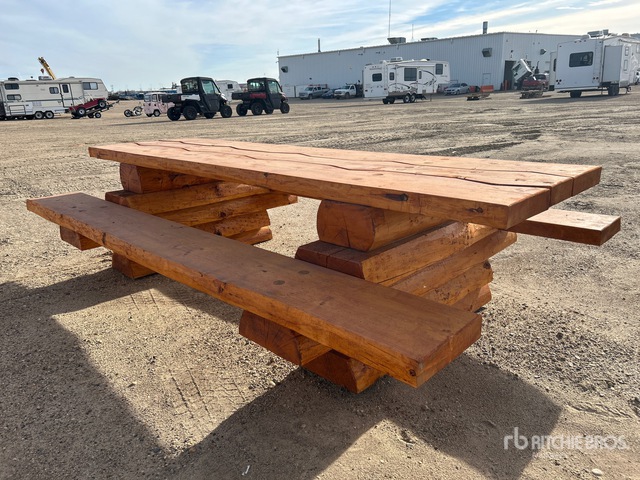 Handcrafted Artistic Top 10 ft Log Picnic Table | Ritchie Bros. Auctioneers