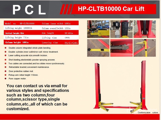 2025 PCL HP-CLTB10000 Two-Post Car Lift (Unused) | Ritchie Bros. Auctioneers