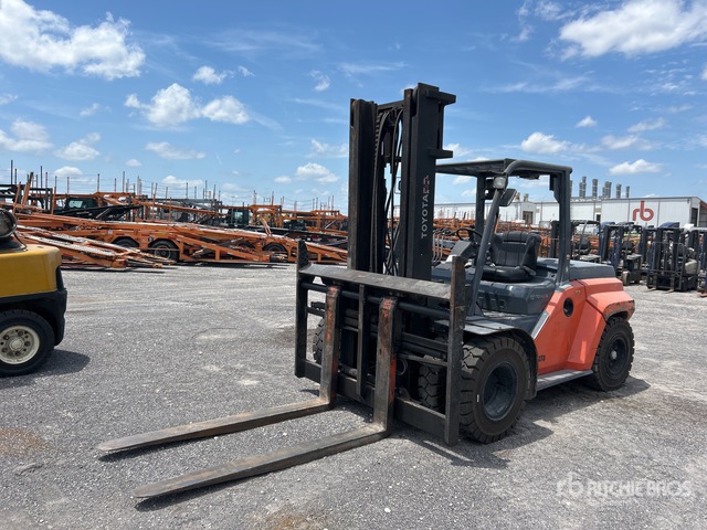 2019 Toyota 8FD80U 16100 lb Pneumatic Tire Forklift | Ritchie Bros ...