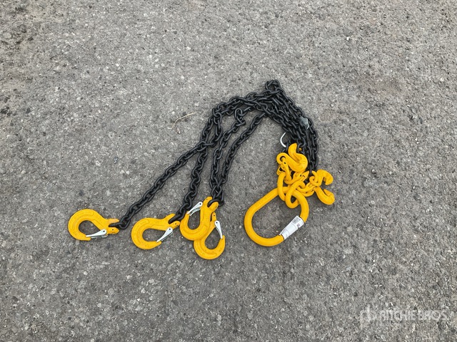 4 leg -4 ton x 1m chain brothers with shorteners (Unused) | Ritchie ...