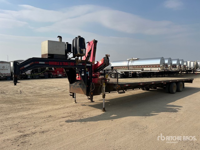 2012 Double A GHB248-36 33 ft T/A Gooseneck Flatbed Trailer | Ritchie ...