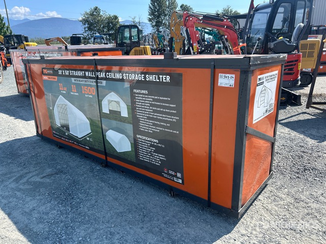 TMG Industrial ST3050E 30 ft x 50 ft Straight Wall Storage Building ...