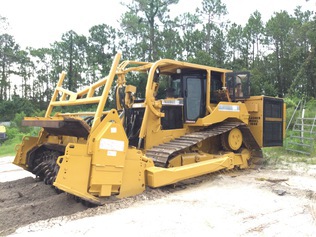 1997 Iron Wolf 1040 Slasher SST Mounted on Cat D6R XW Series II Mulcher ...
