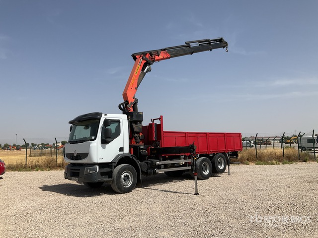 2007 Palfinger 29002 on 2008 Renault Premium Lander 410.26 6x2 Flatbed ...