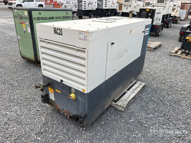 2020 Atlas Copco XAS185KDUFT4 185 cfm Skid-Mounted Air Compressor ...