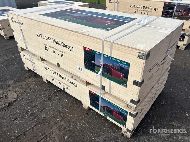 KJ 46 ft x 25 ft Steel Garage Divers - Structure portative (Unused ...