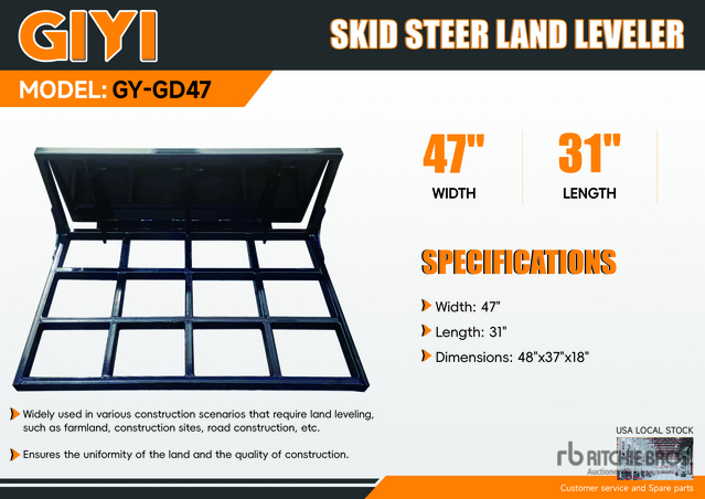2025 GIYI GY-GD47 47 in Skid Steer Landplane (Unused) | Ritchie Bros ...