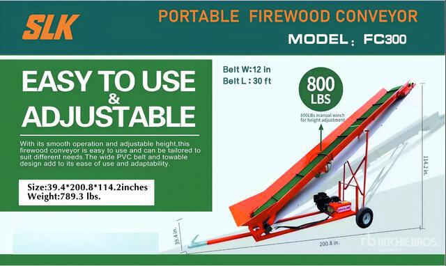 2025 SLK FC300 12 in x 30 ft Portable Firewood Conveyor (Unused ...