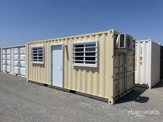 2025 20 ft x 20 ft 20 ft x 8 ft Skid-Mounted Container Mobile Office ...