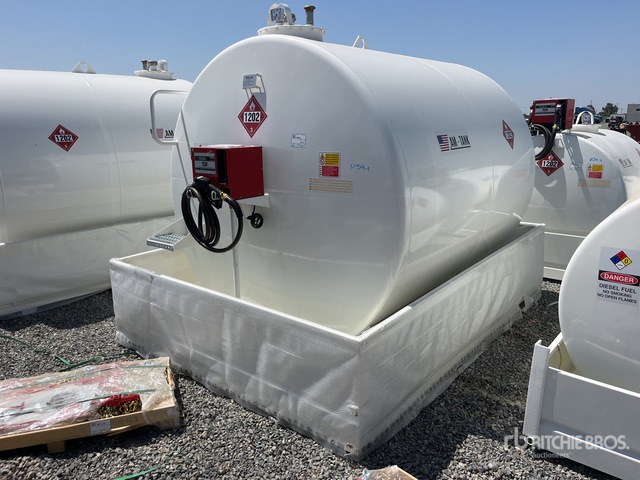 2025 AM Tank 2300N 2376 gal Skid Mounted Steel Réservoir de carburant ...