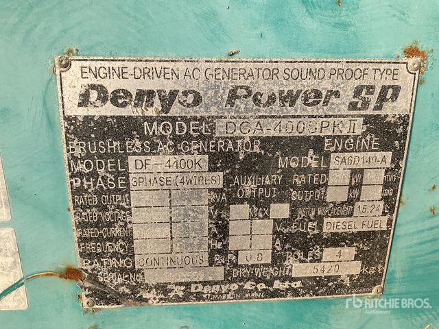 Denyo 400SP 350 kVA Skid-Mounted Generator Set | Ritchie Bros. Auctioneers