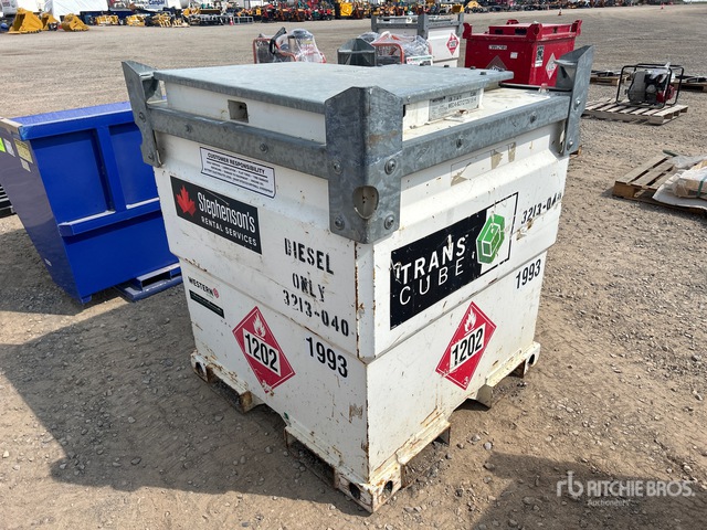 Western Trans Cube 1000 L Skid Mounted Steel Diesel Serbatoio ...