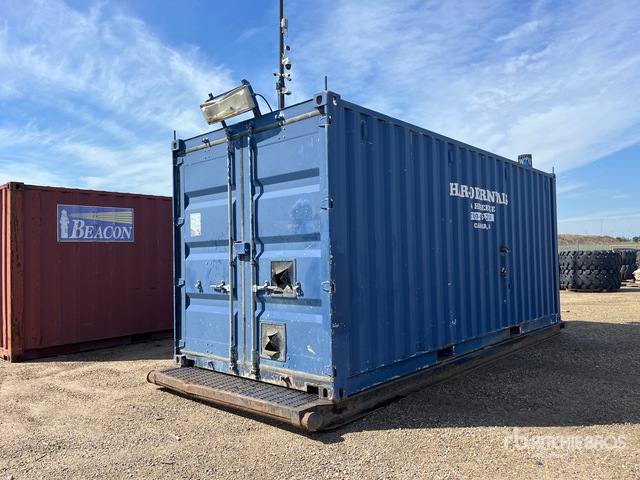 2011 20 ft Standard Steel floor Skid Mounted Storage Container ...