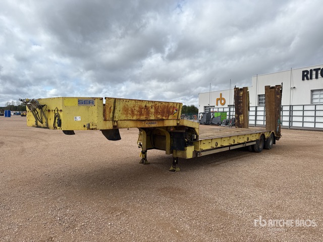 2002 Kaiser S3802F T/A Semi-Remorque Porte-Engins 2 Essieux Low Loader ...